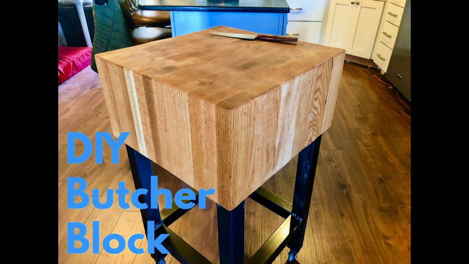 DIY Butcher Block Table for Your Kitchen - Blitsy