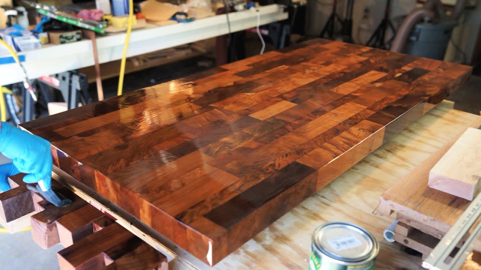 DIY Butcher Block Table for Your Kitchen - Blitsy