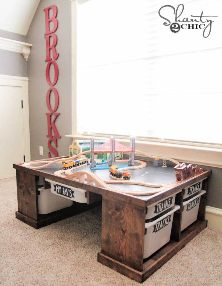 DIY Train Table for Kids' Playtime - Blitsy
