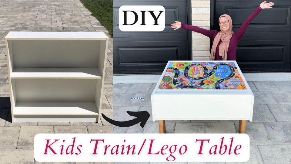 DIY Train Table for Kids' Playtime - Blitsy