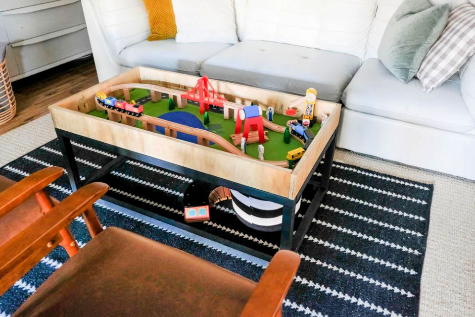 DIY Train Table for Kids' Playtime - Blitsy