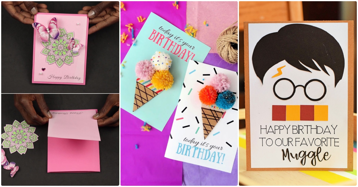 40 Homemade DIY Birthday Card Ideas: How to Make - Blitsy