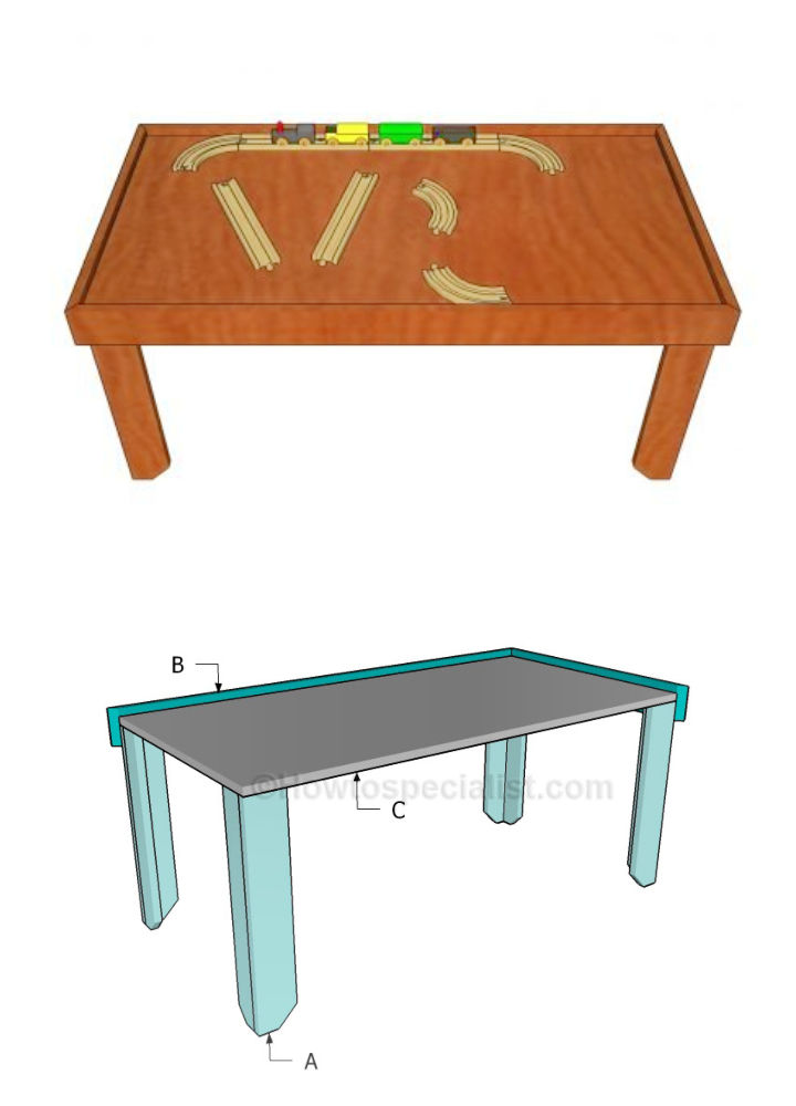DIY Train Table for Kids' Playtime - Blitsy