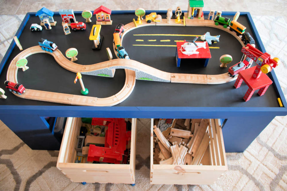 DIY Train Table for Kids' Playtime - Blitsy