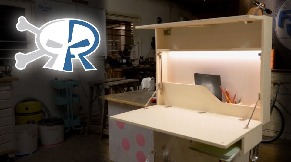 Space-Saving DIY Murphy Desk - Blitsy