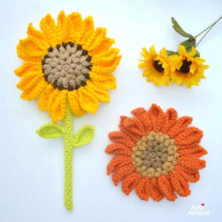 25 Free Crochet Sunflower Patterns (Easy PDF Pattern)
