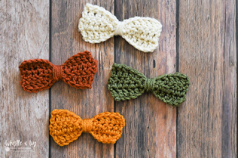 35 Free Crochet Bow Patterns (Crochet Bow Tie Pattern)