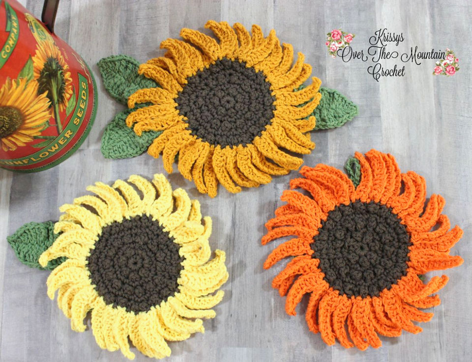 25 Free Crochet Sunflower Patterns (Easy PDF Pattern)