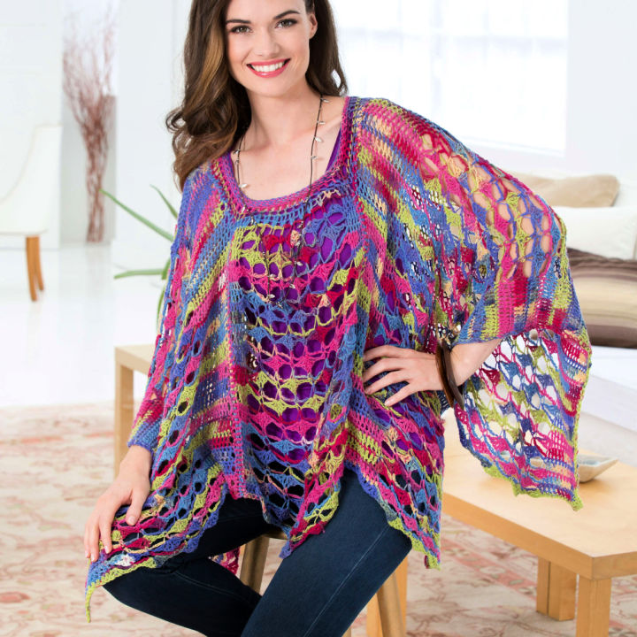 40 Free Crochet Poncho Patterns (Easy PDF Pattern)