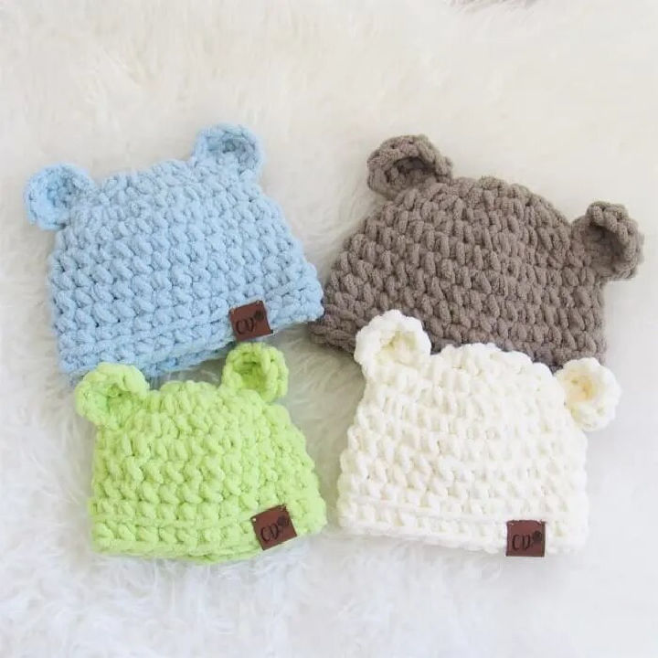 40 Free Crochet Baby Hat Patterns (All Sizes Pattern)