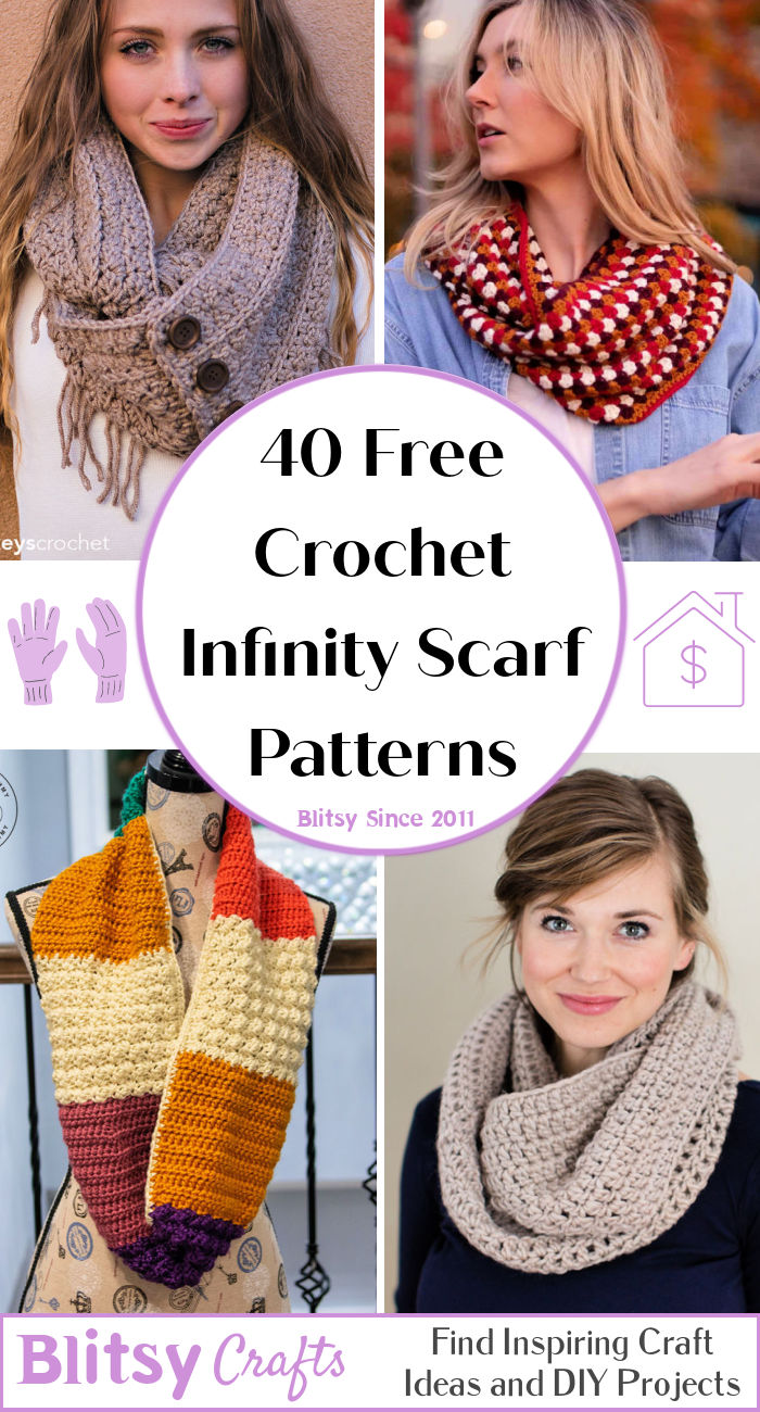40 Free Crochet Infinity Scarf Patterns (Easy PDF Pattern)