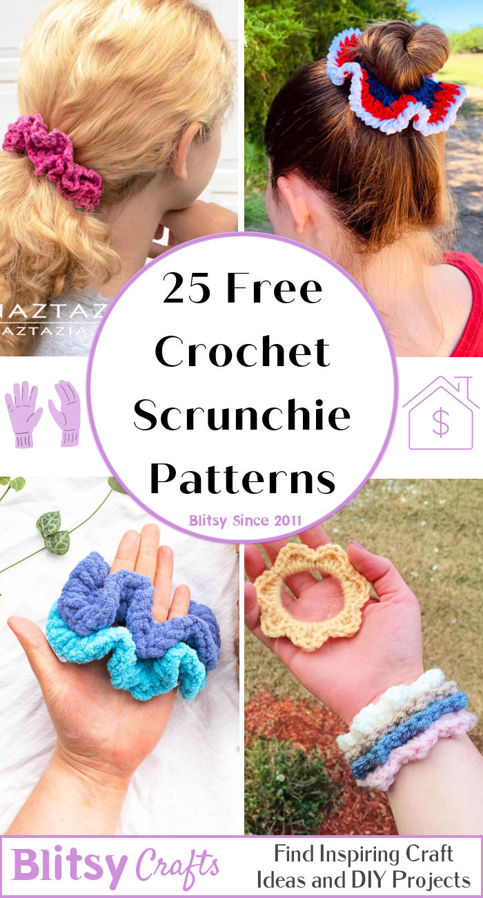 25 Free Crochet Scrunchie Patterns (Easy PDF Pattern)