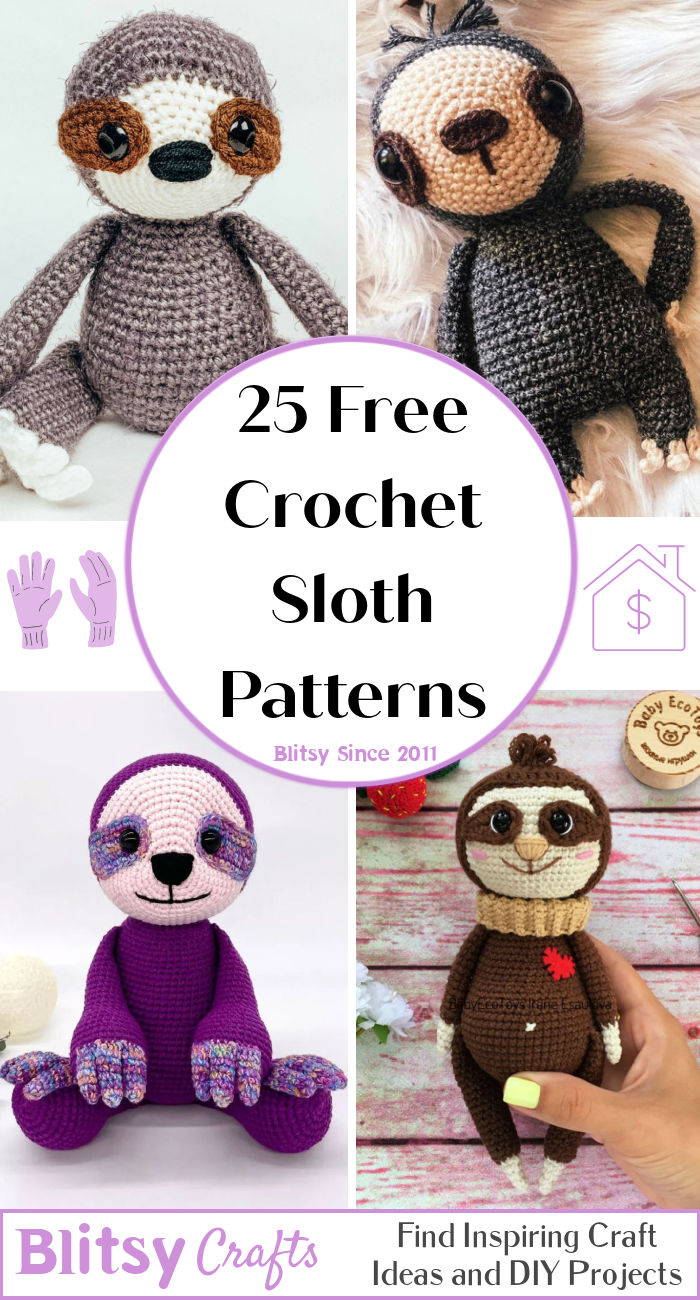 25 Free Crochet Sloth Patterns (Amigurumi Pattern) - Blitsy