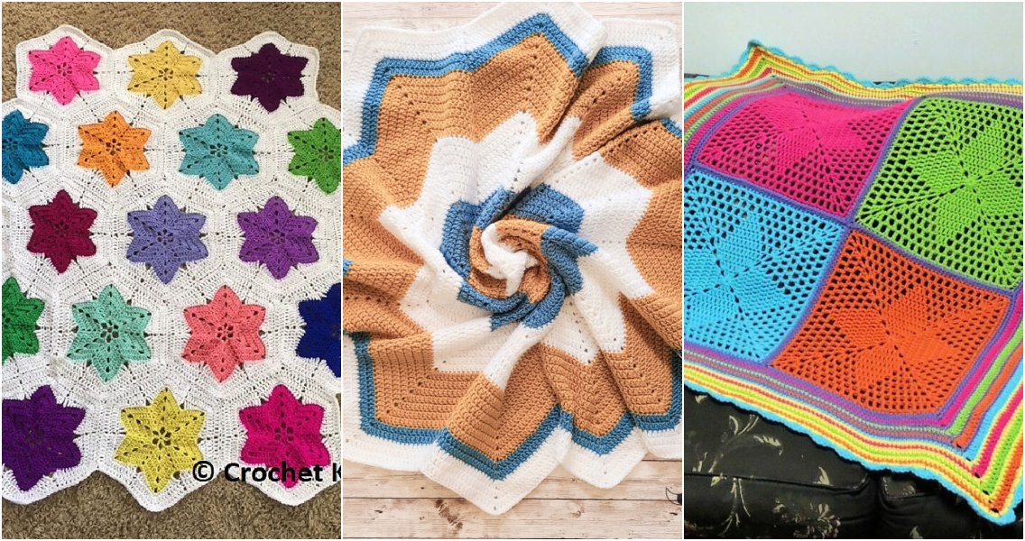 25 Free Crochet Star Blanket Patterns (PDF Pattern)