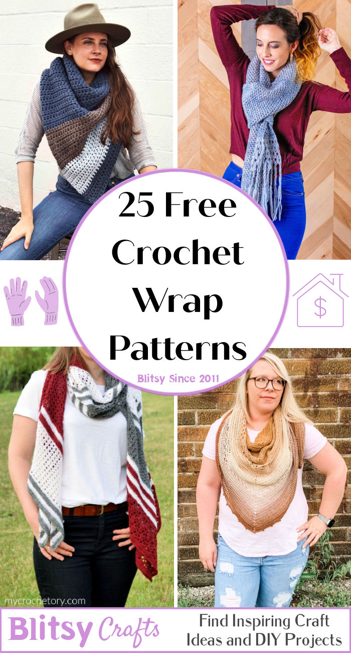 25 Easy Crochet Wraps: Free Crochet Wrap Pattern - Blitsy