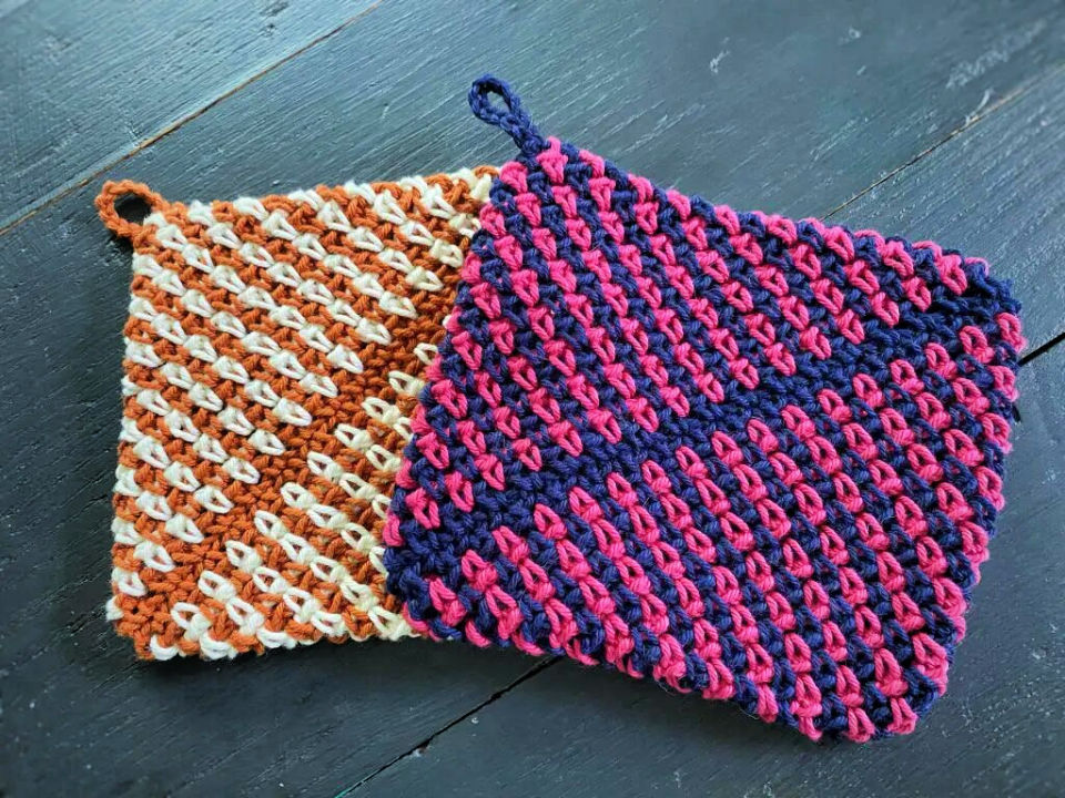 30 Free Crochet Potholder Patterns (Easy Pattern) - Blitsy