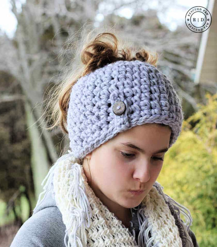 30 Free Crochet Messy Bun Hat Patterns - Blitsy