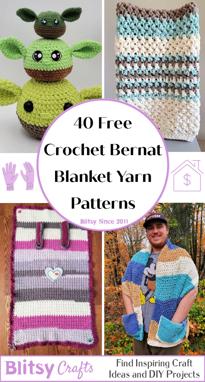 40 Free Crochet Bernat Blanket Yarn Patterns - Blitsy