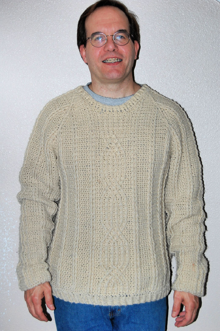 25 Free Crochet Men's Sweater Patterns (Cardigan Pattern) - Blitsy
