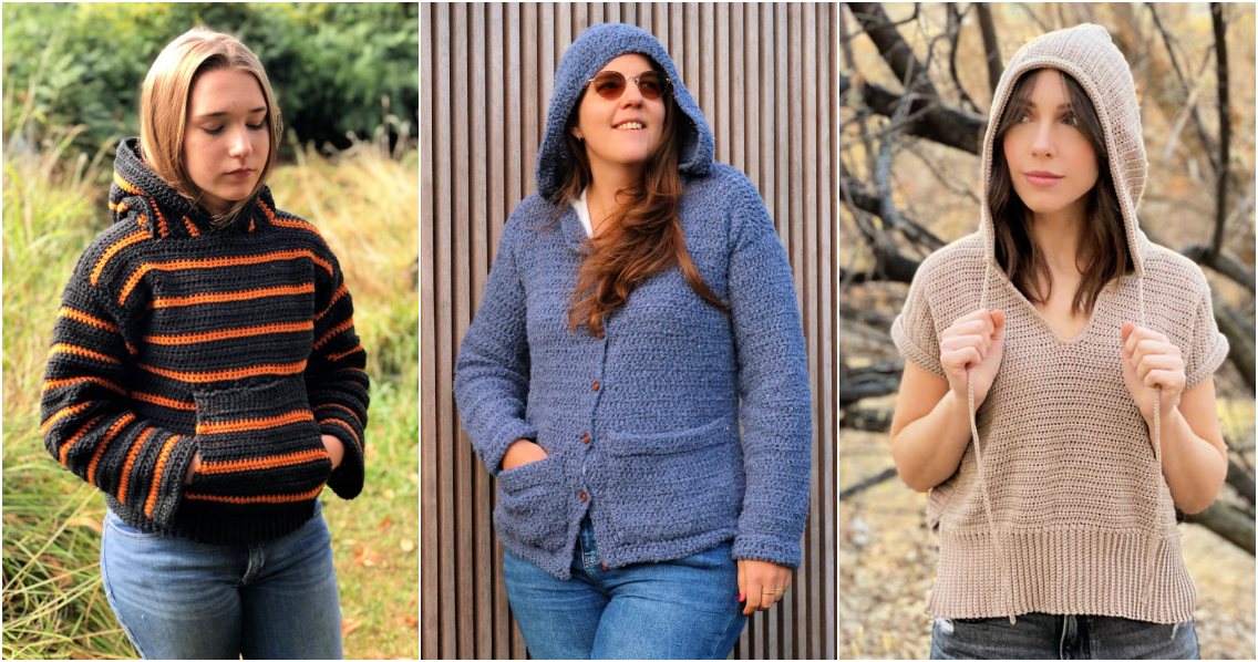 25 Free Crochet Hoodie Patterns for Beginners - Blitsy
