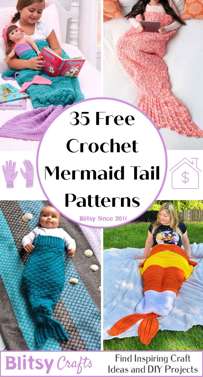 35 Free Crochet Mermaid Tail Patterns (Blanket Pattern)