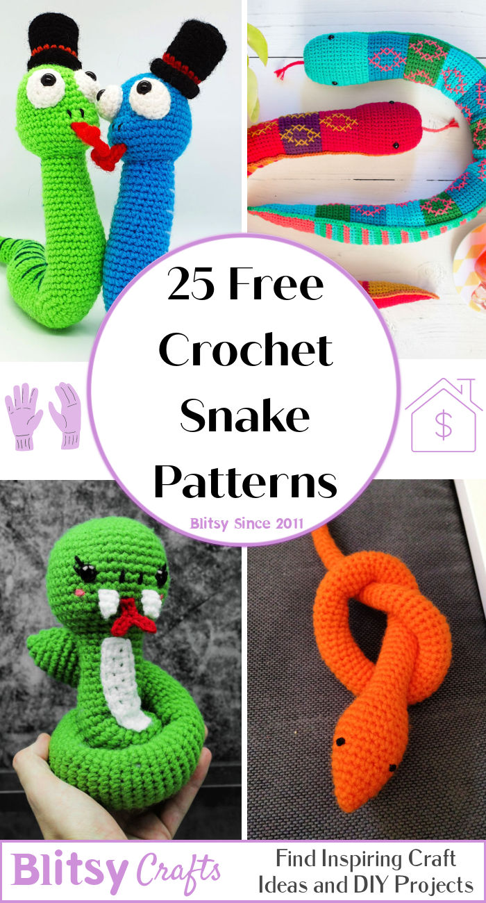 25 Free Crochet Snake Patterns (Amigurumi Pattern)