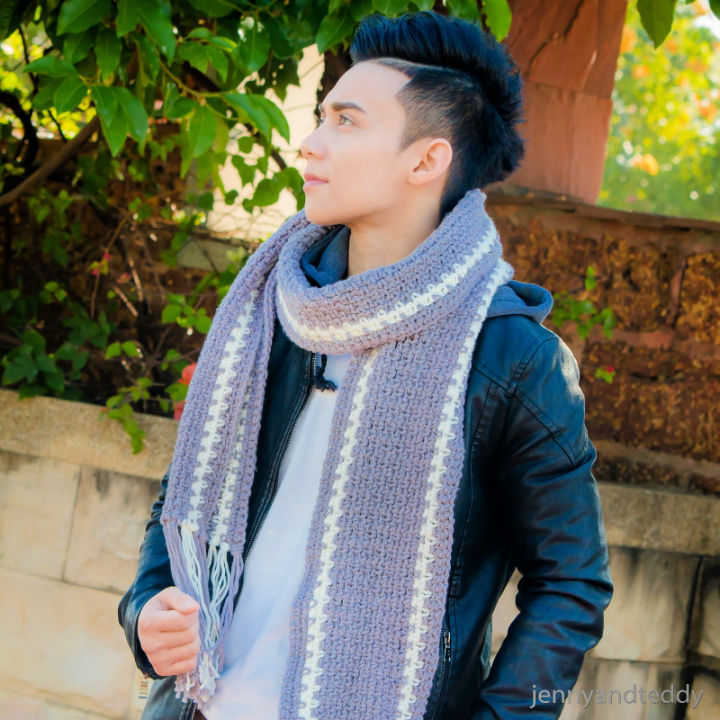 25 Free Mens Crochet Scarf Patterns - Easy Pattern - Blitsy
