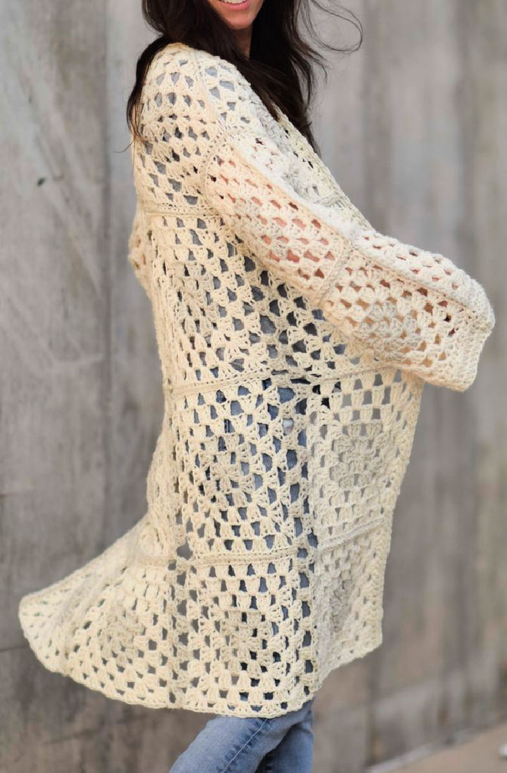 35 Free Crochet Granny Square Cardigan Patterns - Blitsy