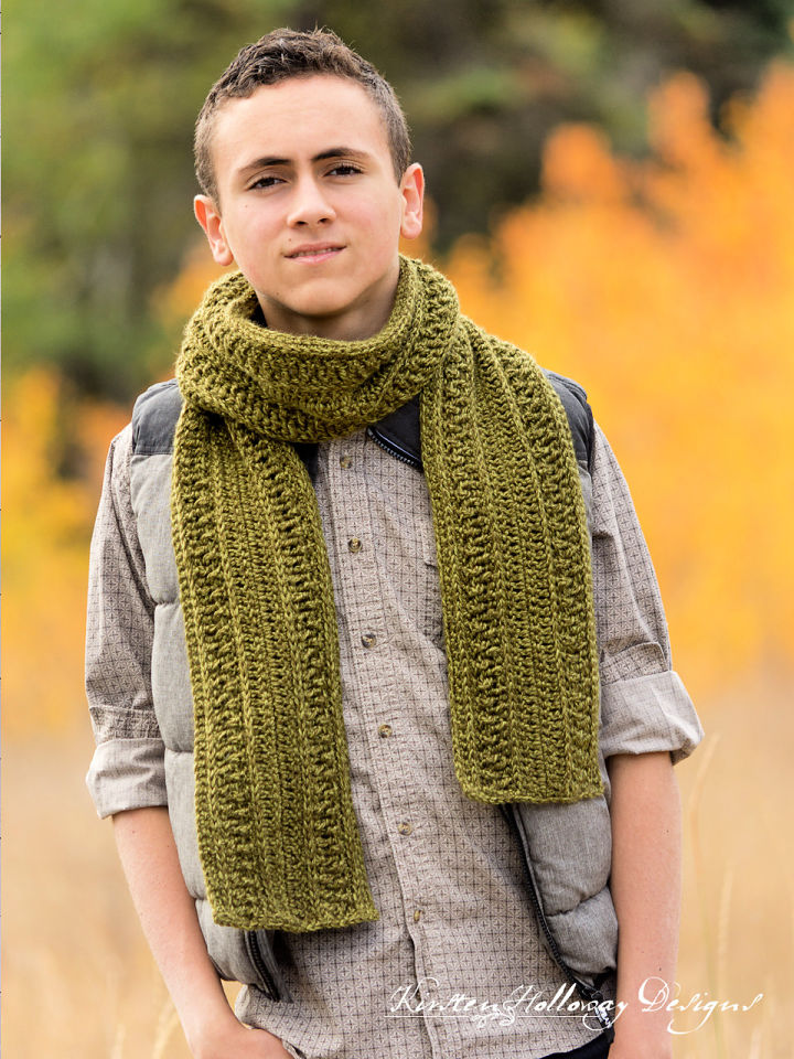 25 Free Mens Crochet Scarf Patterns - Easy Pattern - Blitsy
