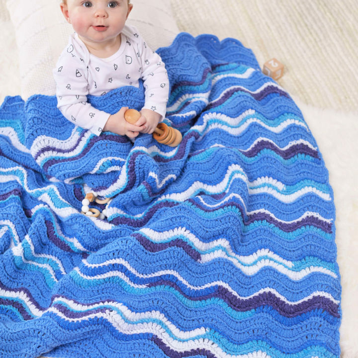 25 Free Crochet Ripple Blanket Patterns (Wavy Pattern)