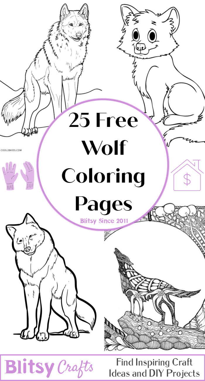 25 Free Wolf Coloring Pages for Kids and Adults - Blitsy