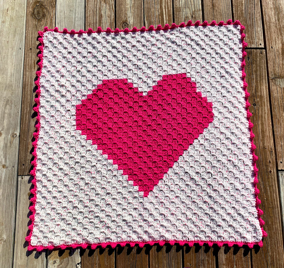 25 Free Crochet Heart Blanket Patterns - Blitsy