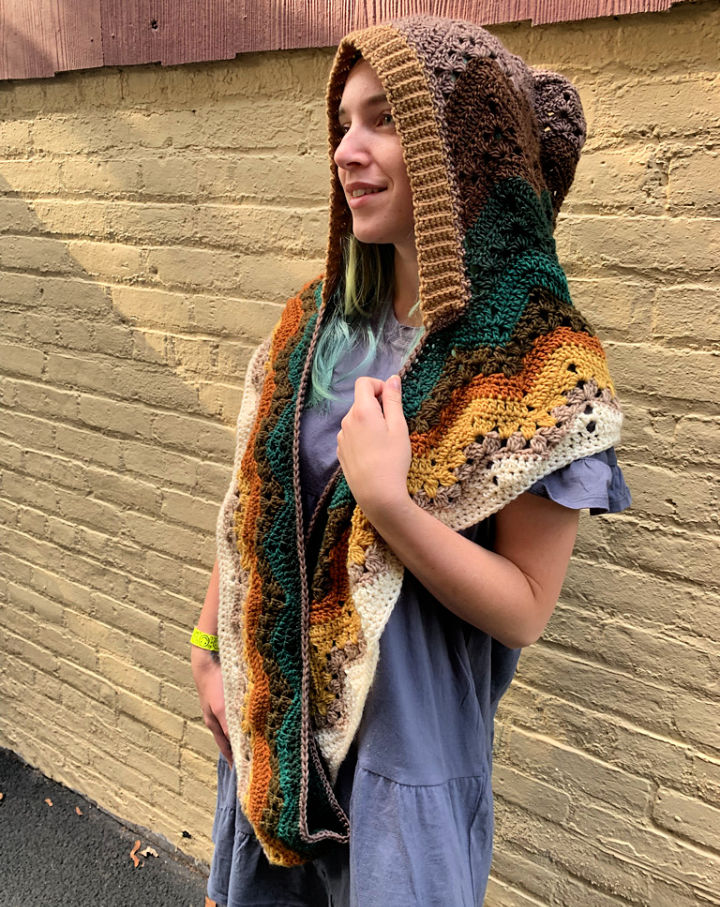 25 Free Crochet Hooded Scarf Patterns - Blitsy