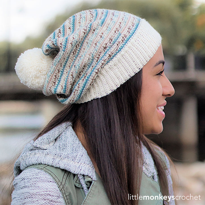 40 Free Slouchy Beanie Crochet Patterns (Hat Pattern)
