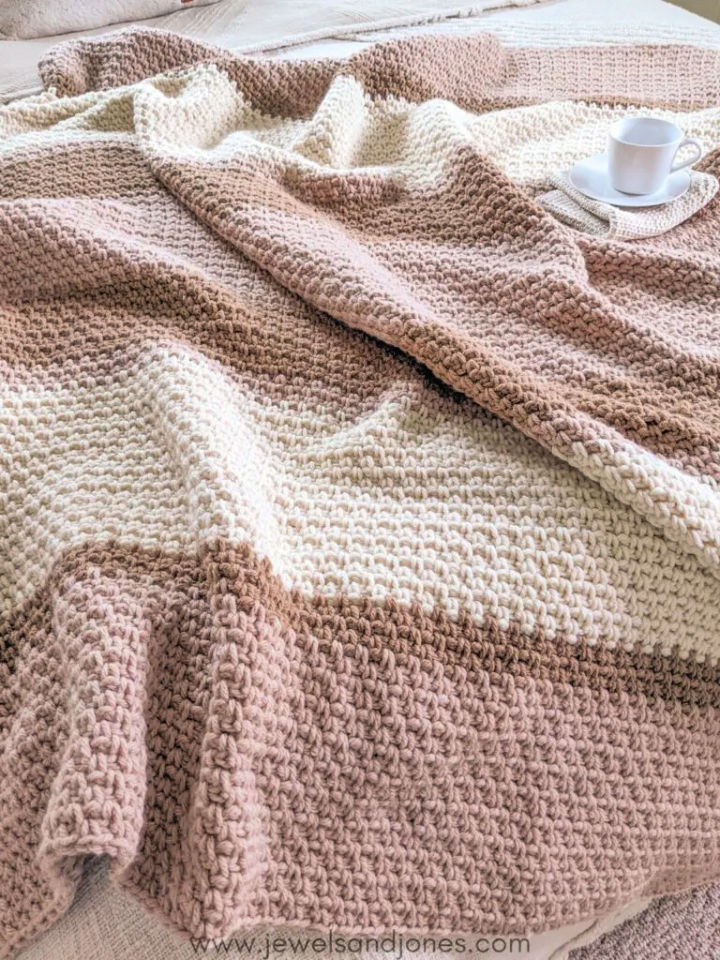 30 Free Striped Crochet Blanket Patterns - Blitsy