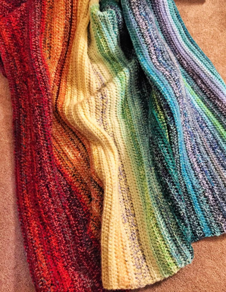 25 Free Crochet Rainbow Blanket Patterns - Blitsy