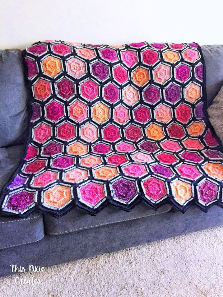 25 Free Crochet Hexagon Blanket Patterns - Blitsy