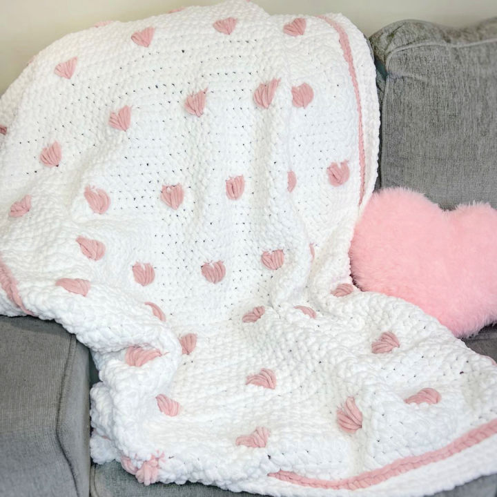 25 Free Crochet Heart Blanket Patterns - Blitsy