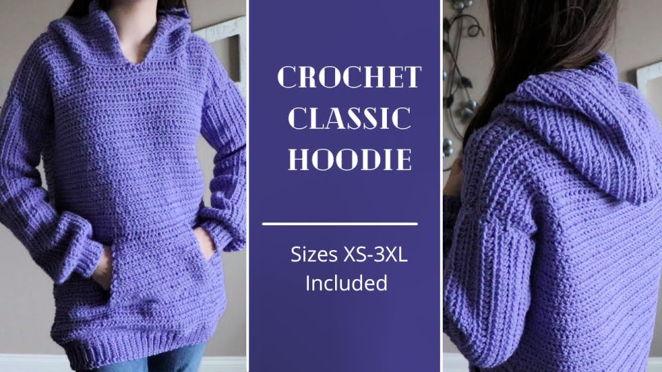 25 Free Crochet Hoodie Patterns for Beginners - Blitsy