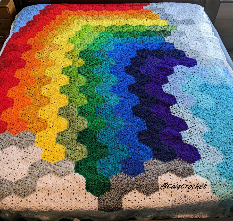 25 Free Crochet Hexagon Blanket Patterns - Blitsy