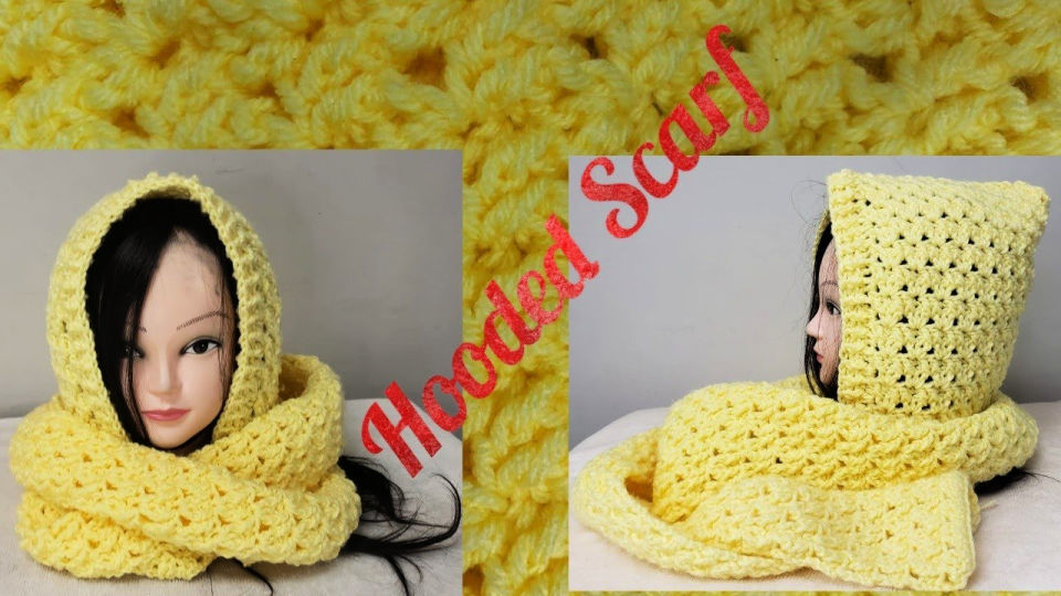 25 Free Crochet Hooded Scarf Patterns - Blitsy