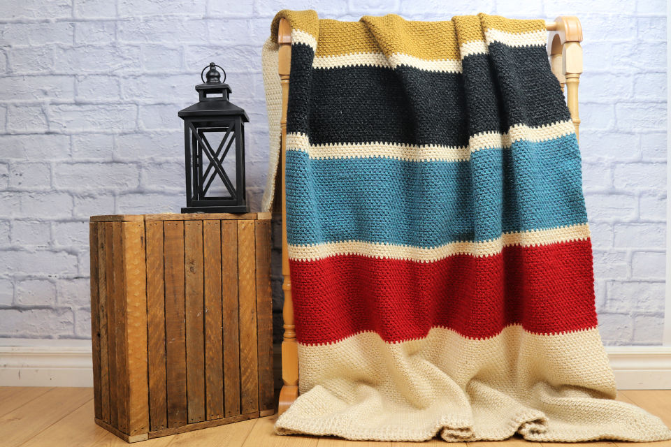 30 Free Striped Crochet Blanket Patterns - Blitsy