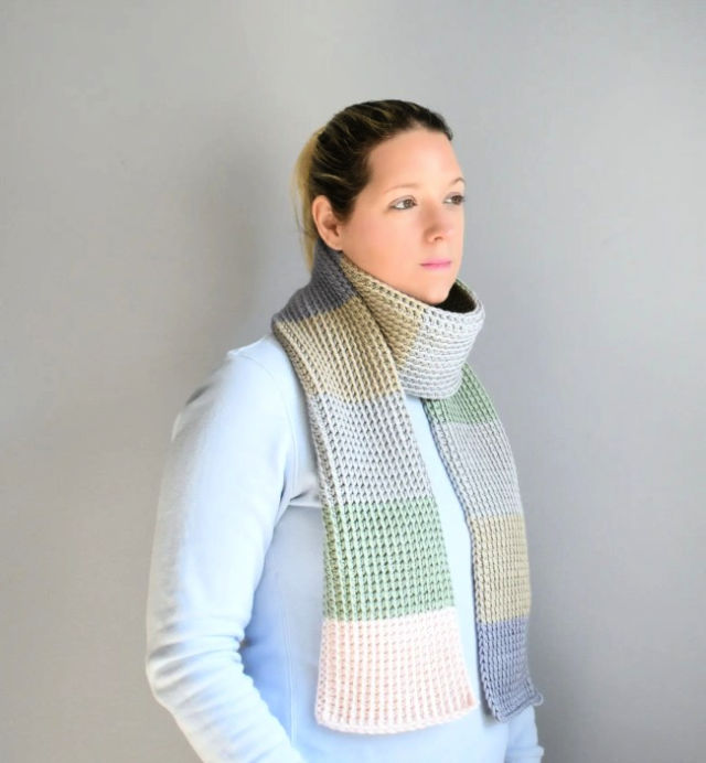 25 Free Tunisian Crochet Scarf Patterns - Blitsy