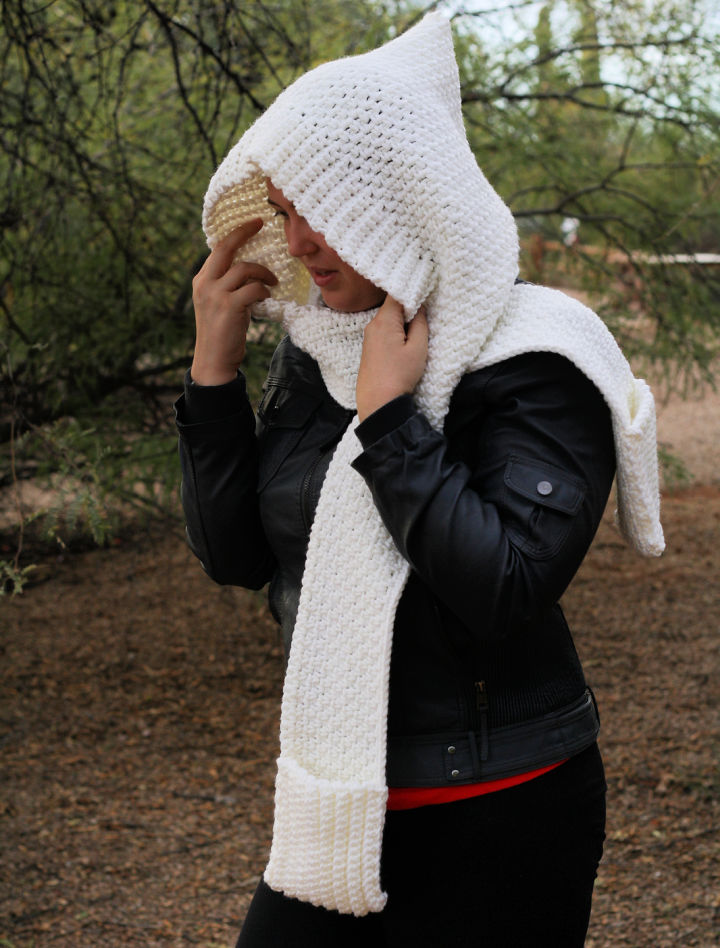 25 Free Crochet Hooded Scarf Patterns - Blitsy