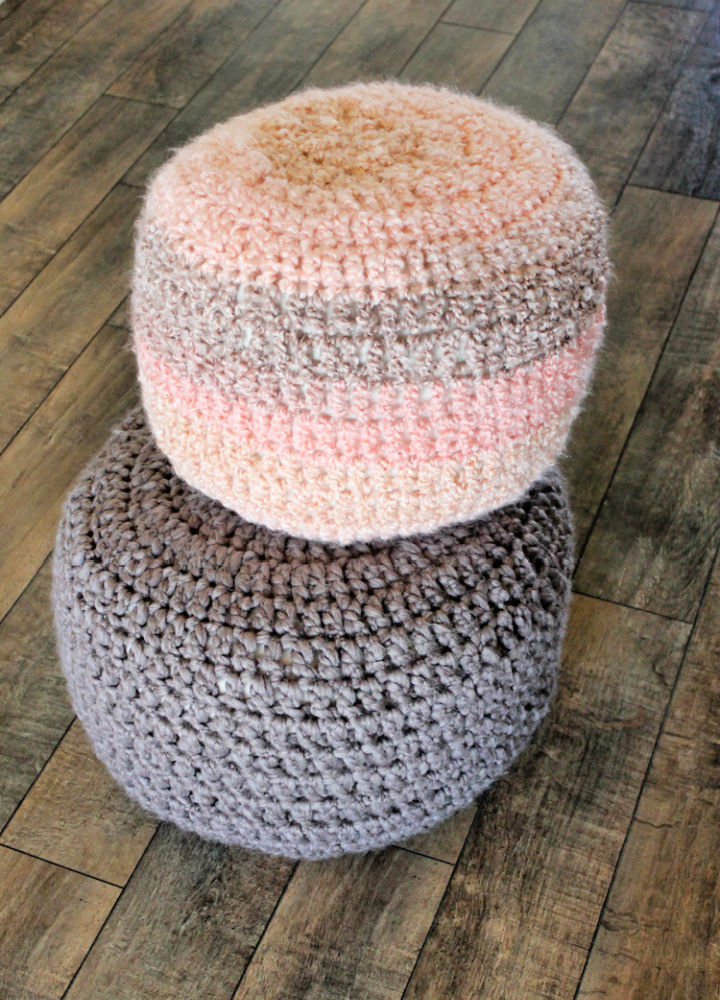 25 Free Crochet Pouf Patterns (Crochet Ottoman Pattern) - Blitsy