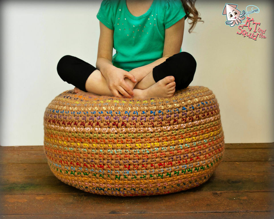 25 Free Crochet Pouf Patterns (Crochet Ottoman Pattern) - Blitsy
