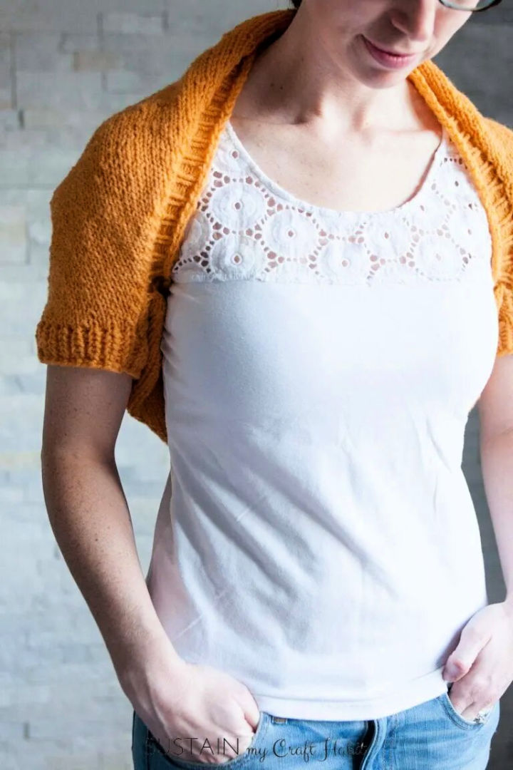 Easy Knit Shrug Pattern - Blitsy