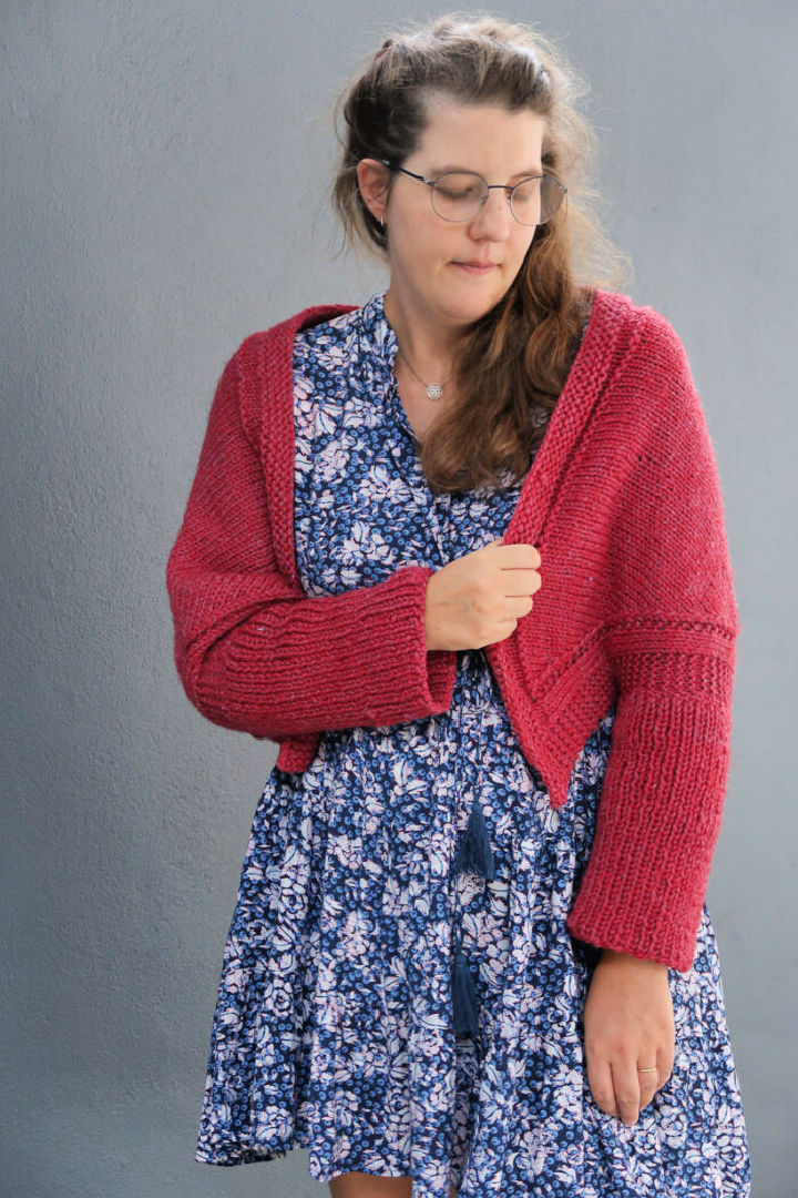 Easy Knit Shrug Pattern - Blitsy