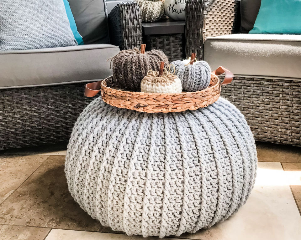 25 Free Crochet Pouf Patterns (Crochet Ottoman Pattern) - Blitsy