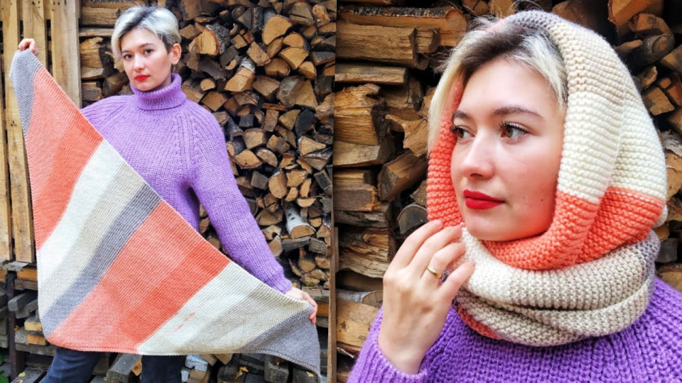 Triangle Shawl Knitting Pattern - Blitsy